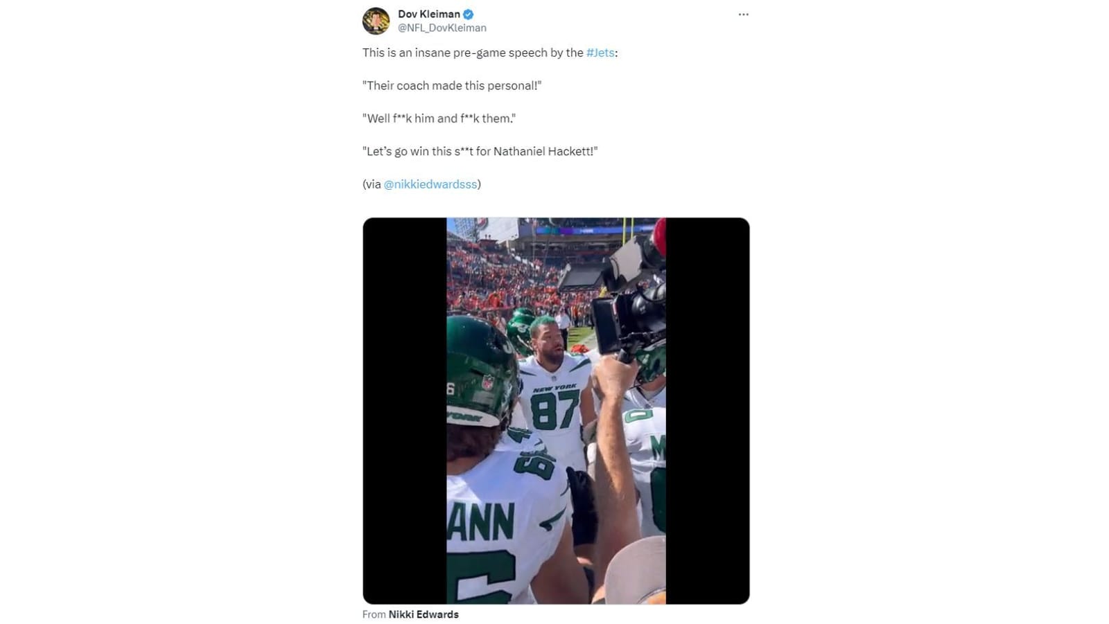 CJ Uzomah goes off on Sean Payton during Jets’ pregame speech following Broncos’ HC’s comments ...