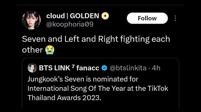 "Let's get it": Fans rejoice as Jungkook's Seven is nominated for International Song Of The Year ...