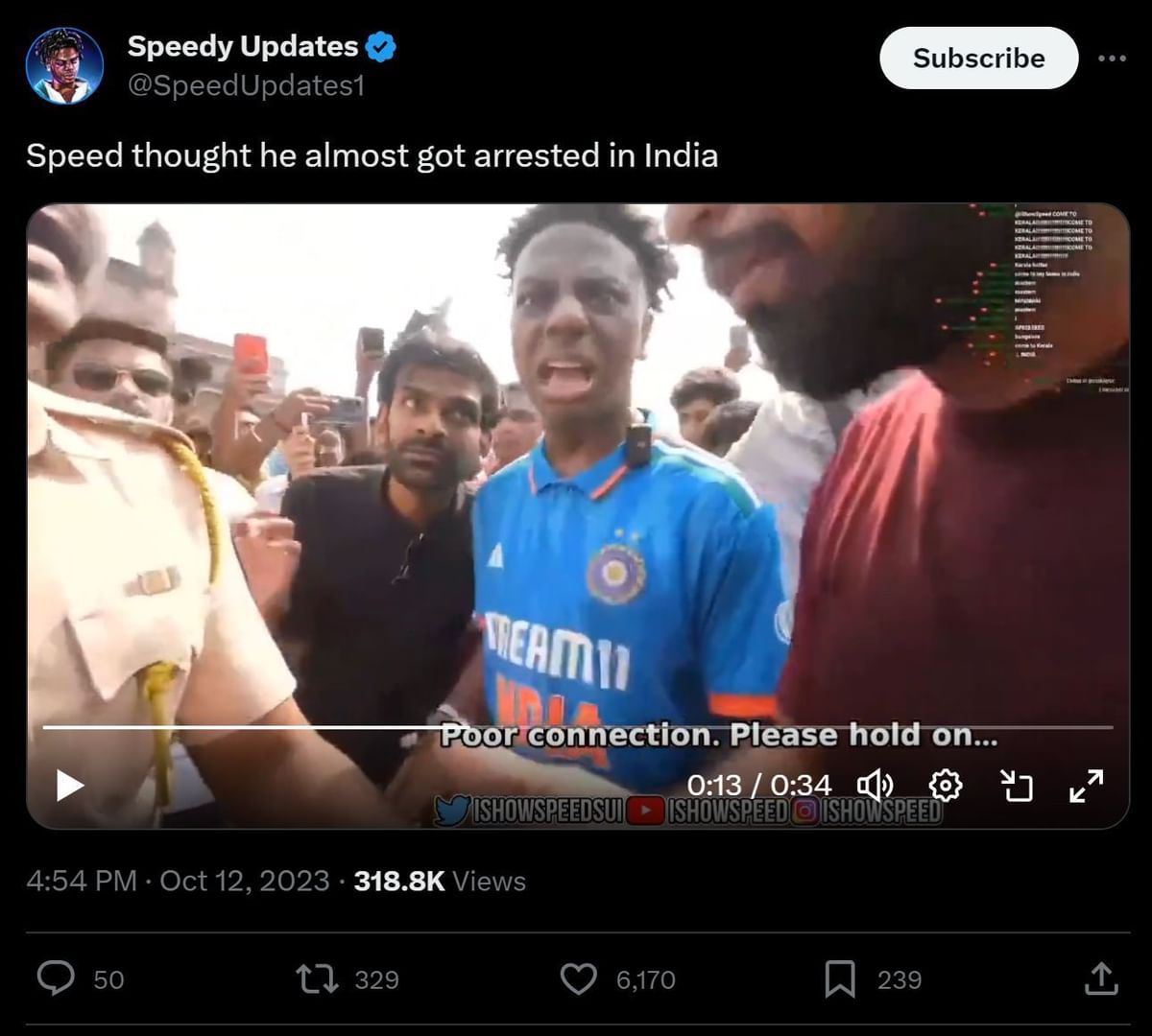 "India is crazy!" - IShowSpeed addresses community after hosting his ...