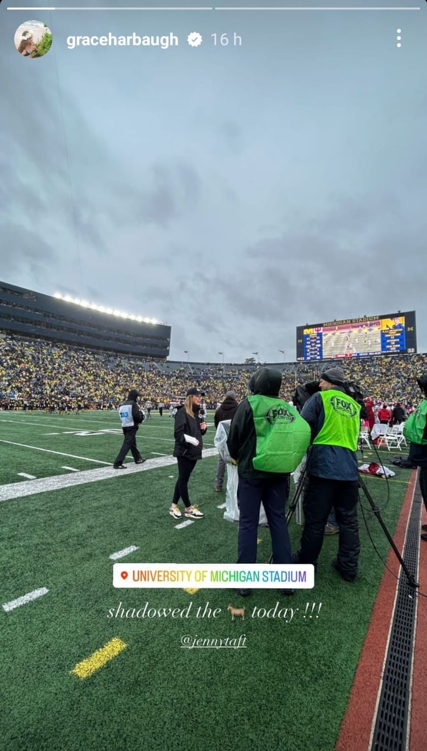 Jim Harbaugh daughter: Jim Harbaugh’s daughter Grace Harbaugh watches Michigan’s historic win ...