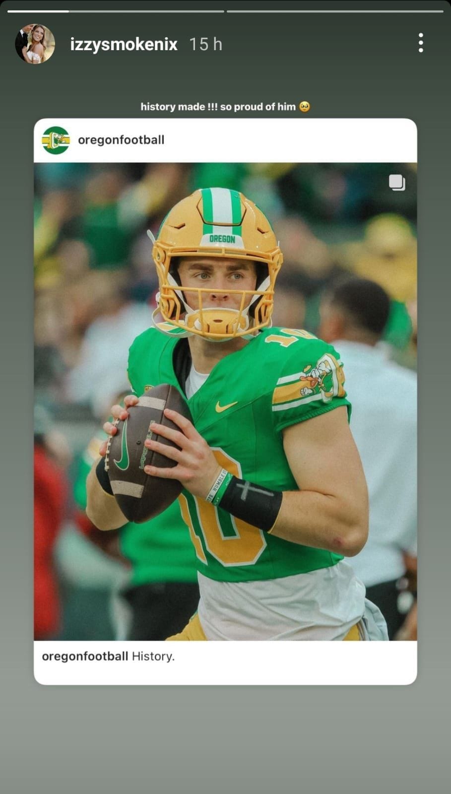 Bo Nix wife: Oregon QB Bo Nix's wife Izzy Smoke pens a thoughtful note ...