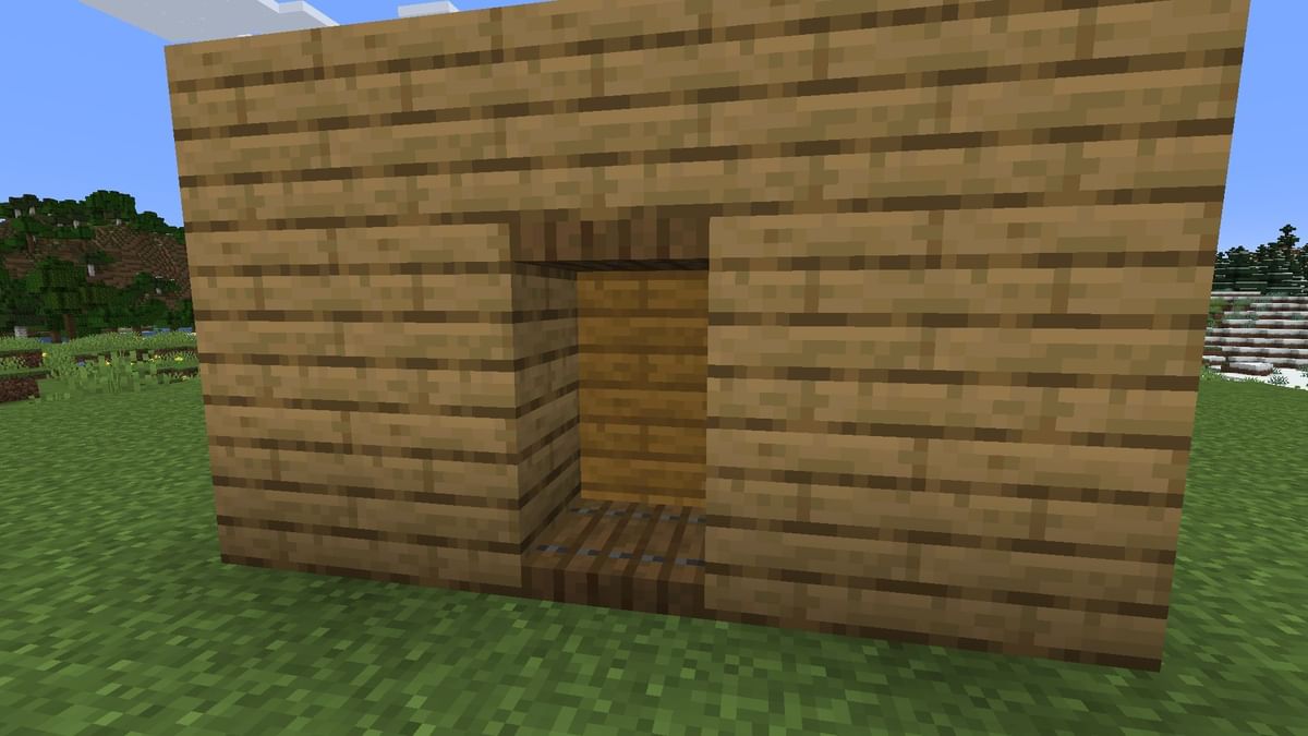 Minecraft hidden door tutorial using paintings