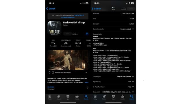 Resident Evil Village available on App Store: Requirements, game size ...