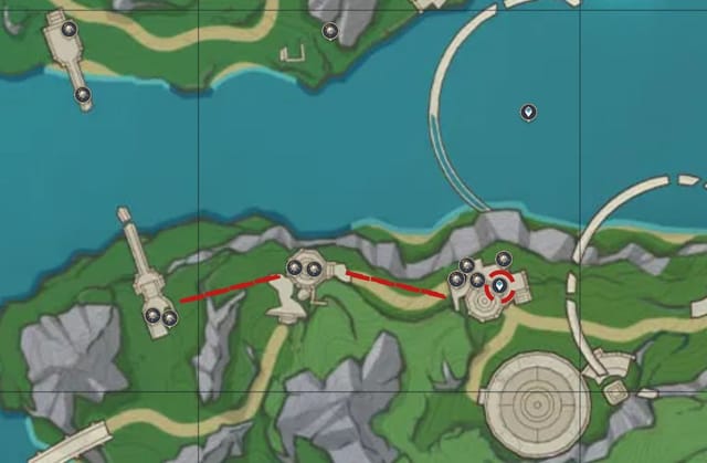 Genshin Impact Subdetection Unit routes and locations on map