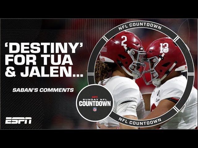 Nick Saban drops an honest review on ex-Alabama stars Tua Tagovailoa and Jalen Hurts squaring ...