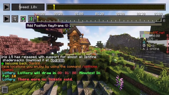 How to make slow-motion video for Minecraft with commands