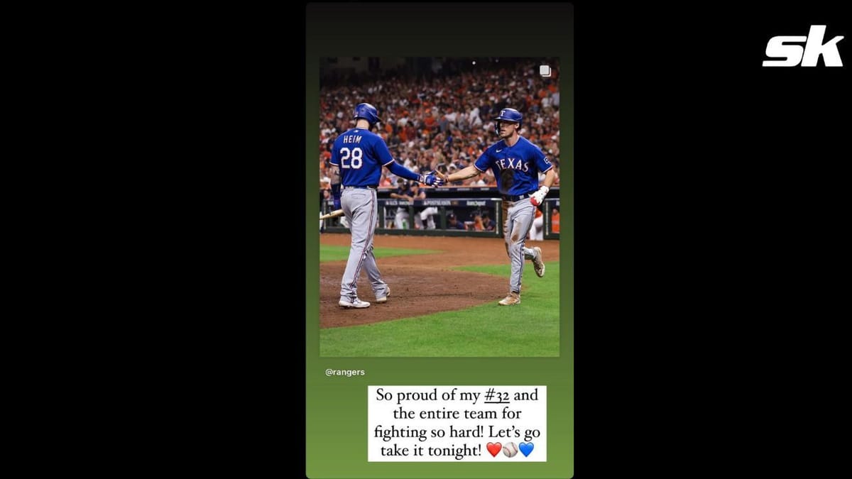 Evan Carter's wife Kaylen beaming with pride after Rangers' turnaround ...