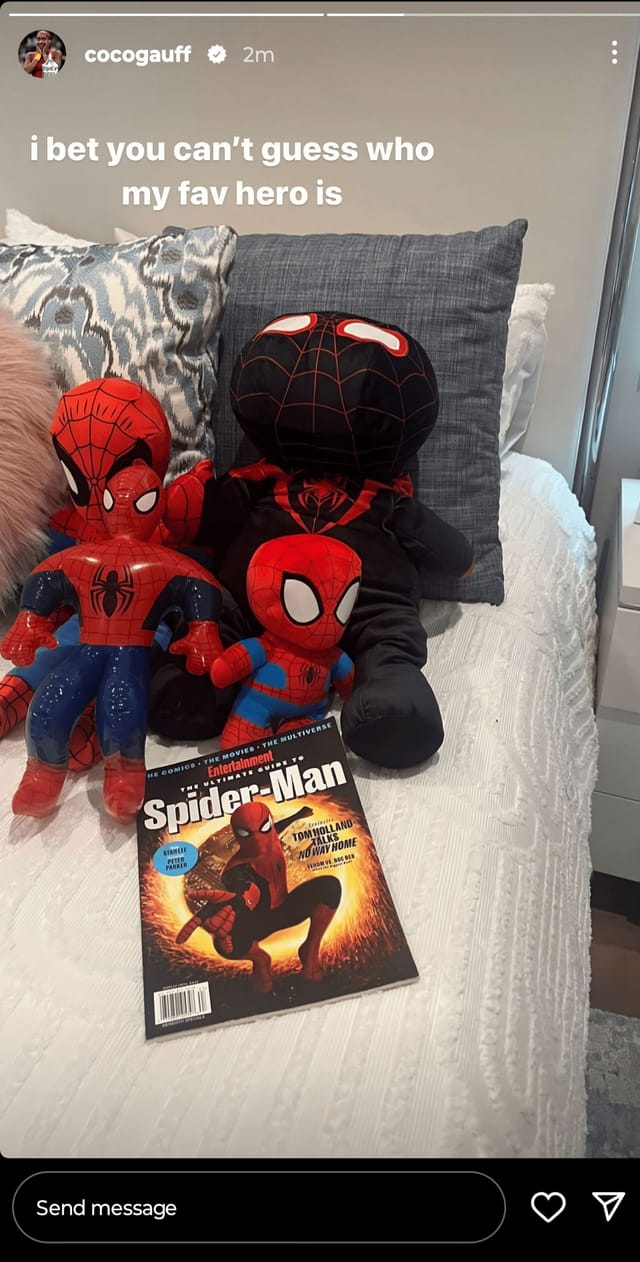 Coco Gauff jokes about her love for Spider-Man; shows off her extensive ...