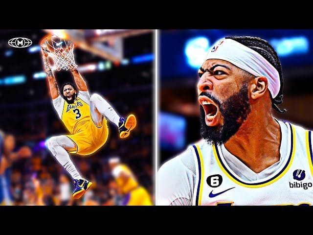 Watch: Anthony Davis sends Jusuf Nurkic's shot to the bench with Lakers ...