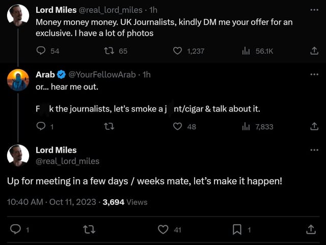"Need to fund another adventure, of course" - Lord Miles plans to sell ...