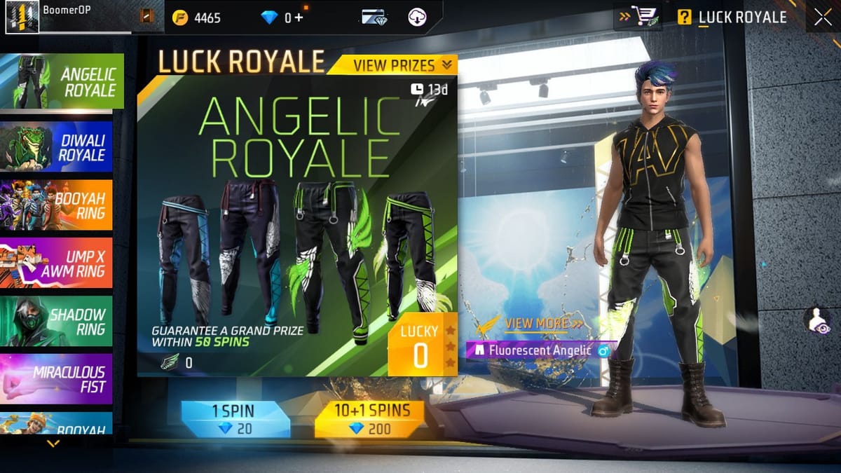 New Angelic Royale in Free Fire: Get Angelic Pants and other rewards