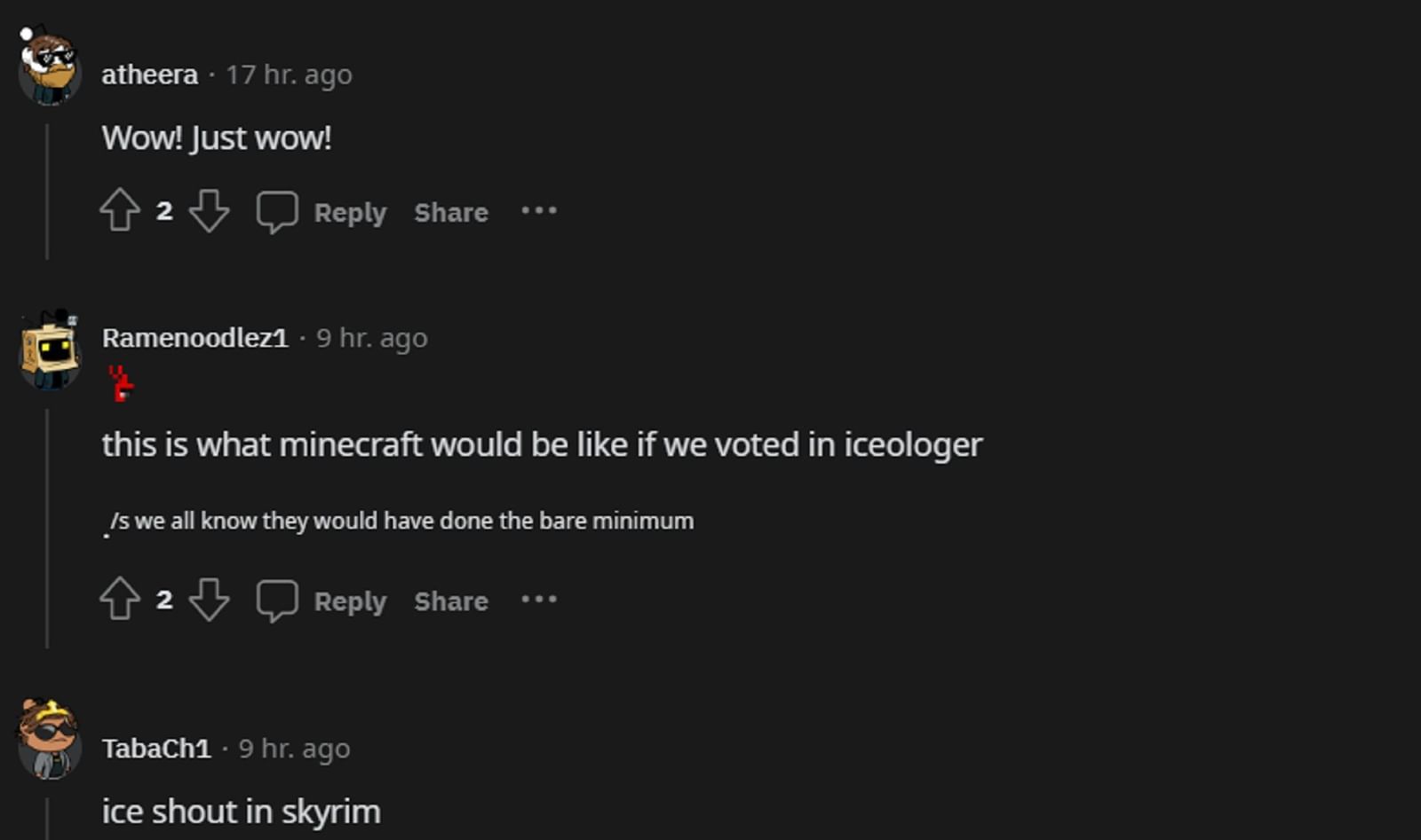 Minecraft player creates a Frostbite spell animation to freeze enemies