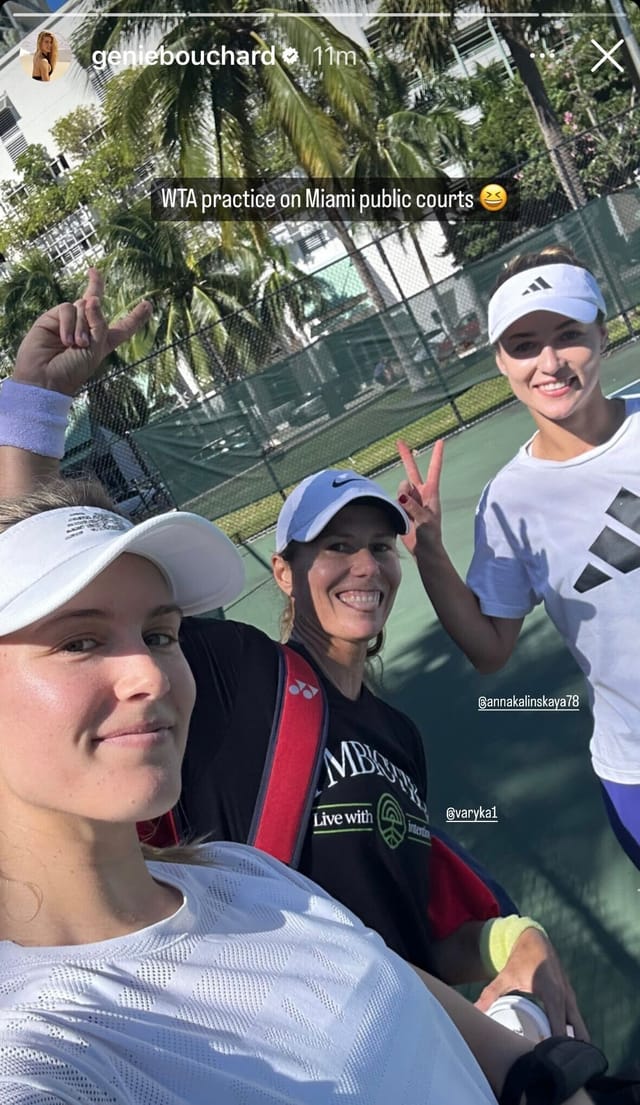 Eugenie Bouchard unites with Anna Kalinskaya and Varvara Lepchenko ...