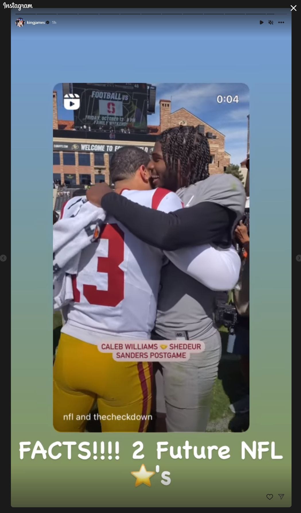 “2 Future NFL stars”: LeBron James all praise for Caleb Williams and Shedeur Sanders after USC’s ...