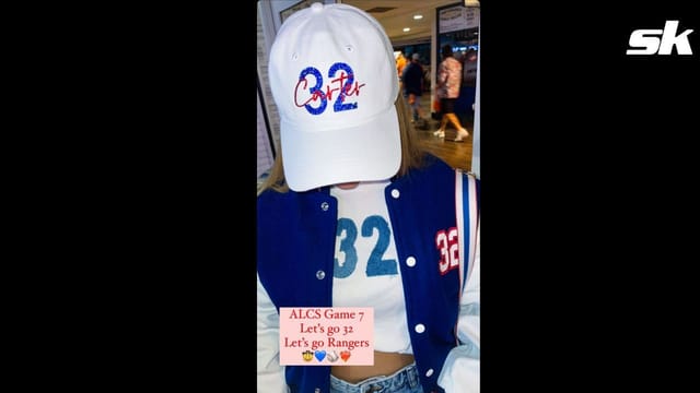 Evan Carter's wife Kaylen beaming with pride after Rangers' turnaround ...