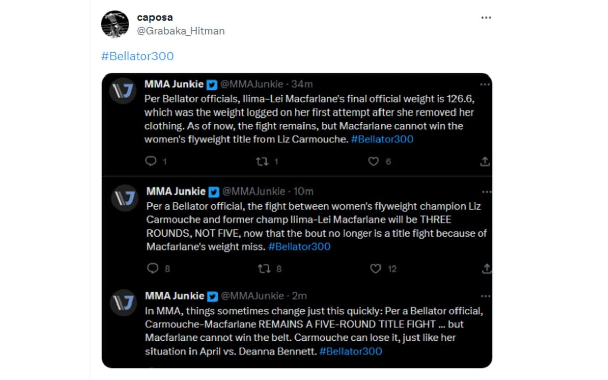 Ilima-Lei Macfarlane: Bellator 300 down to 2 title fights as things ...