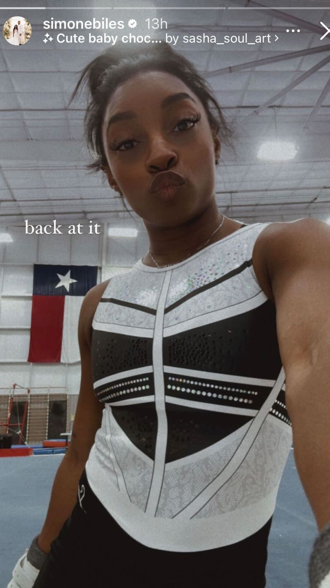 Simone Biles returns to practice following success at World Artistic ...