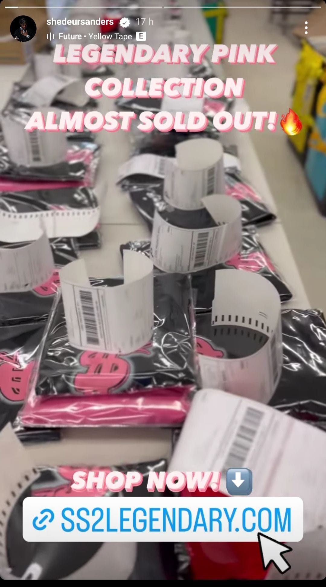 $4.8 million NIL valued Shedeur Sanders unveils his latest "pink" merch ...