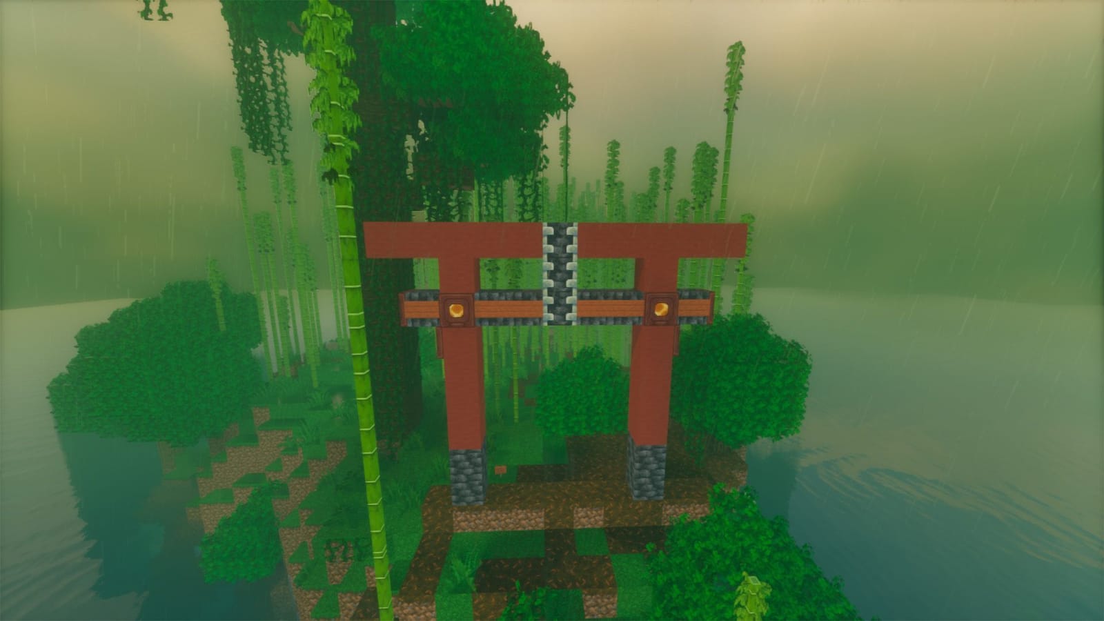 Minecraft Torii Gate build guide