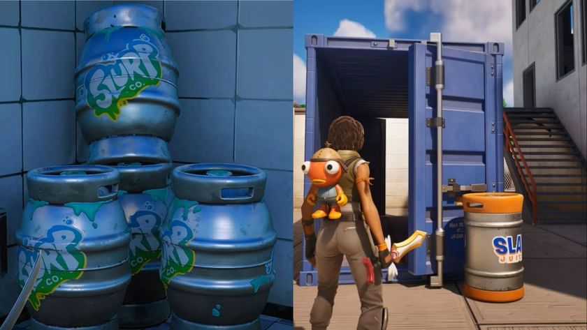 Slap Barrel: Fortnite: Destroy Slap or Slurp Barrels by hitting weak points