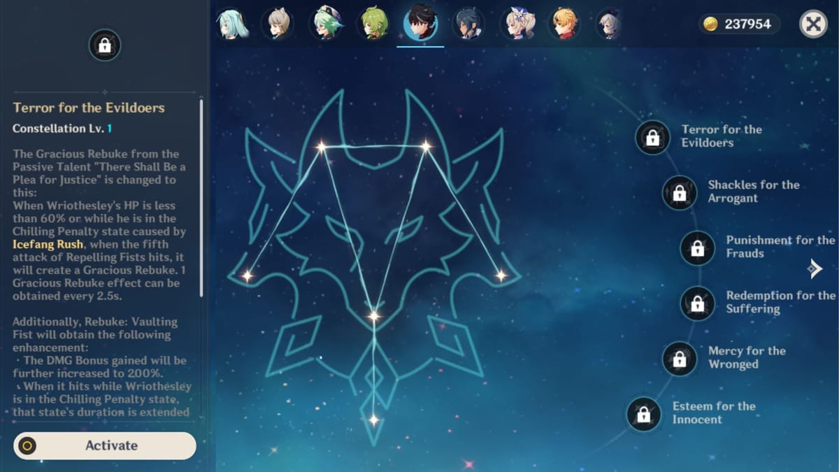 Genshin Impact: Is C1 Wriothesley worth it?