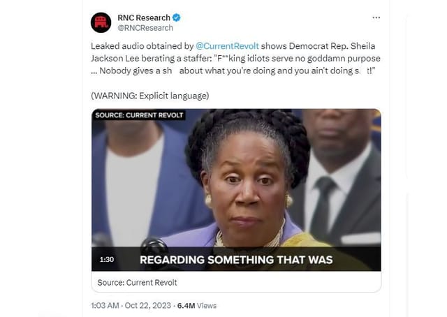 “I am regretful “: Rep. Sheila Jackson Lee issues statement over leaked ...