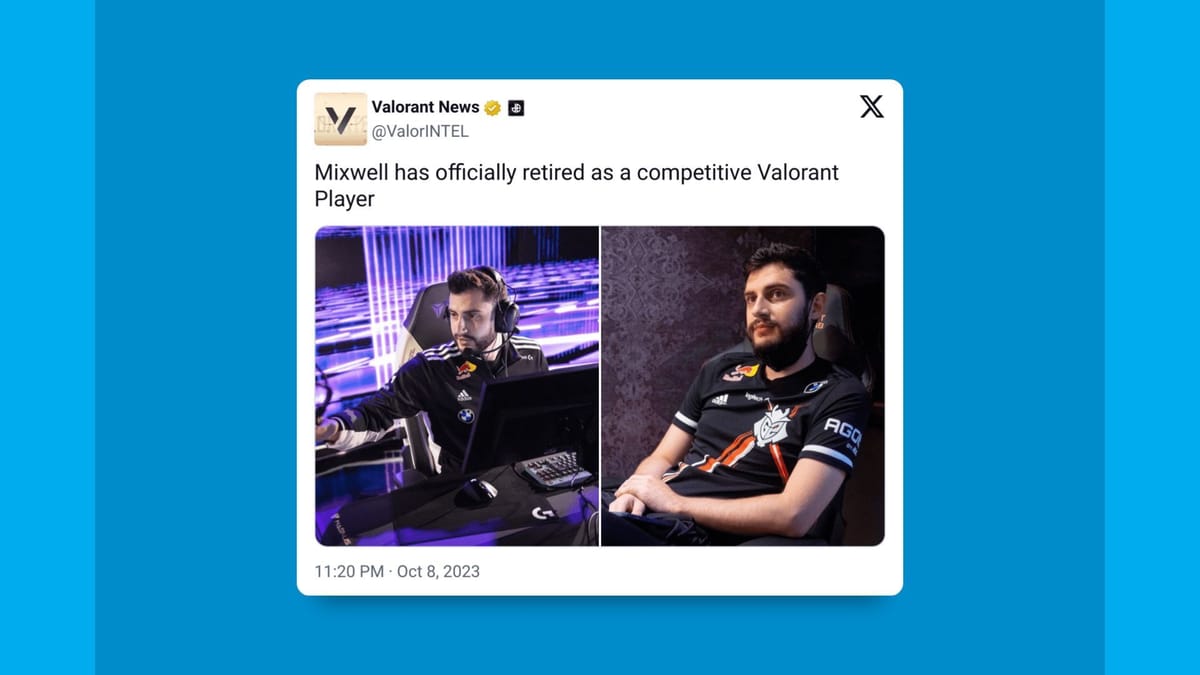 "Sad to see, him in G2 was one of the big reasons I started following ...