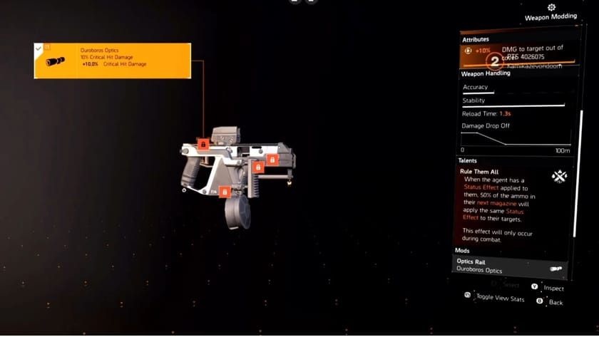 The Division 2 Ouroboros Exotic SMG: How to get, talents, and more