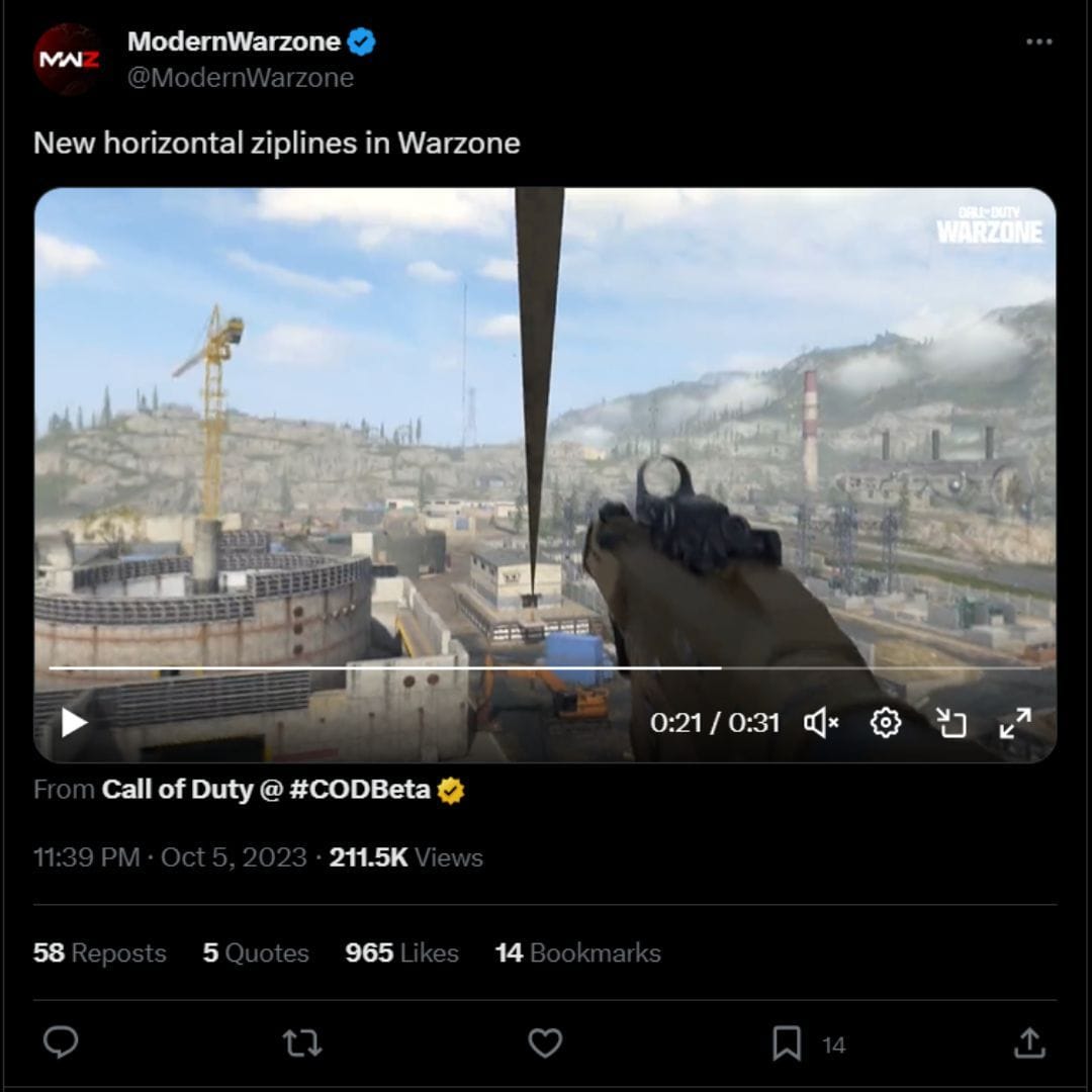 All new features in Warzone Urzikstan map: Horizontal zip line ...