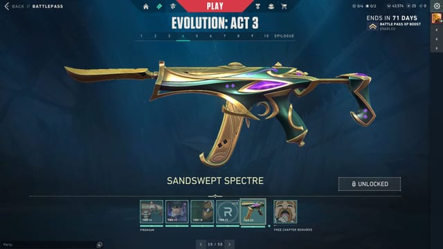 Valorant Episode 7 Act 3: All Battlepass tiers and rewards