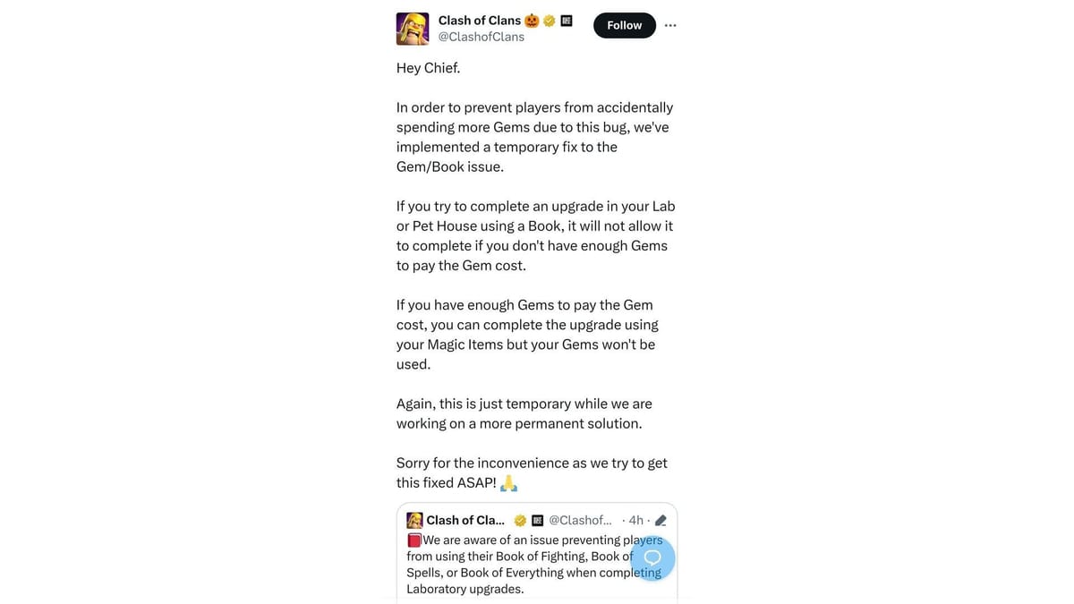 Clash of Clans Book of Fighting and other glitches explored