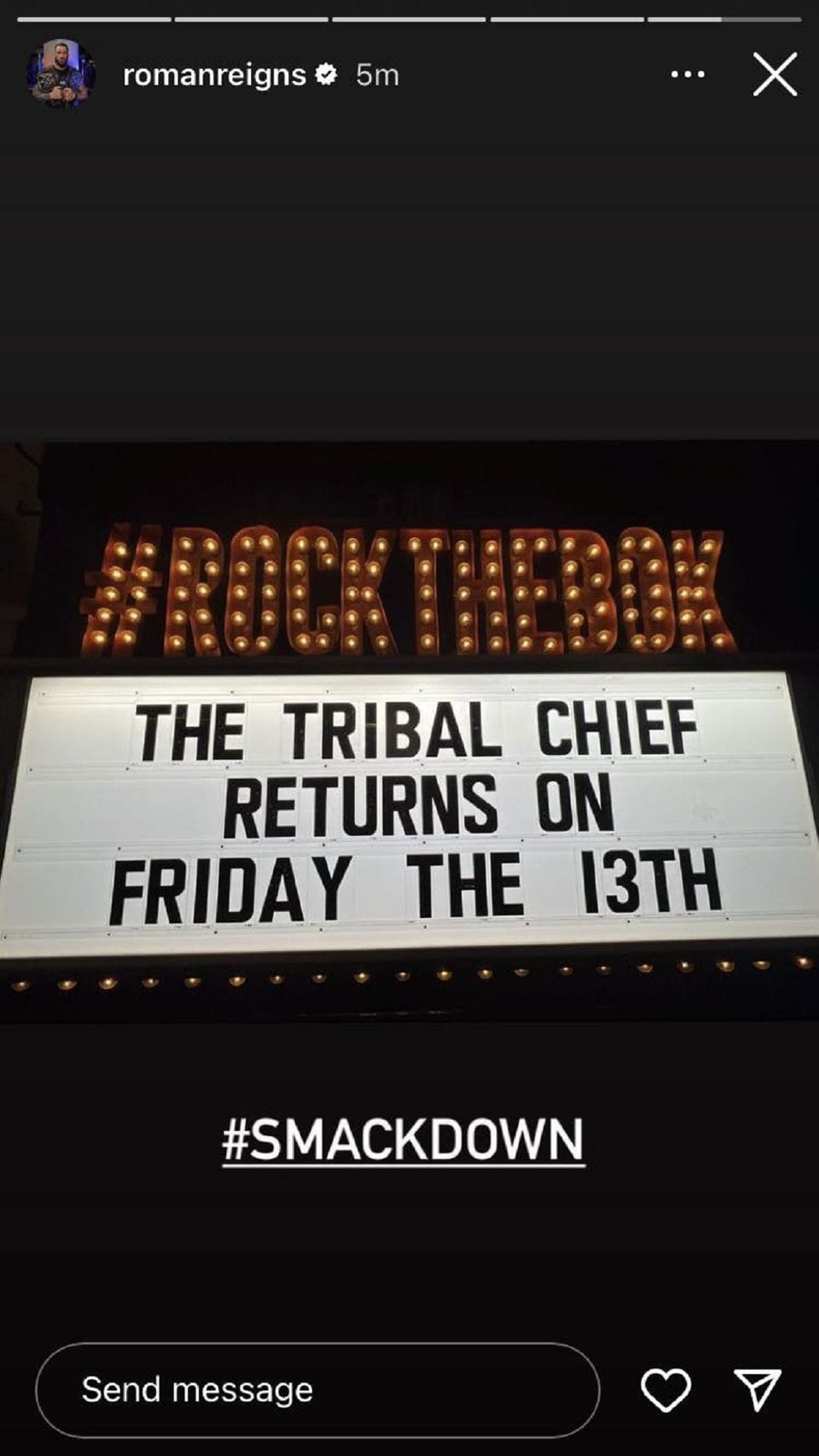 WWE: Roman Reigns has one-word message ahead of WWE SmackDown return