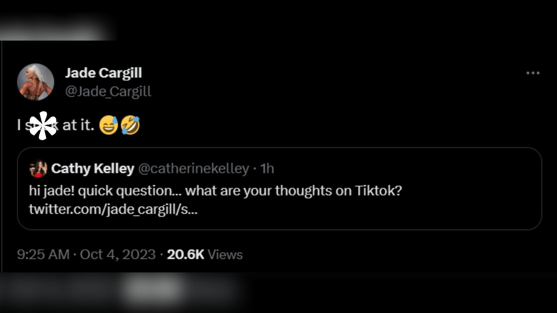 WWE: Jade Cargill has a quirky confession for Cathy Kelley's unique request