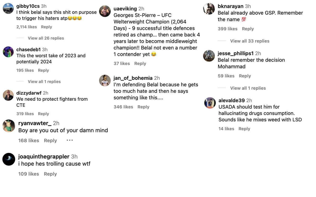 UFC 294: "We need to protect fighters from CTE" - Belal Muhammad gets ...