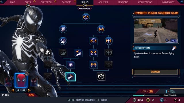 Marvel's Spider-Man 2: Peter Parker and Miles Morales all skills