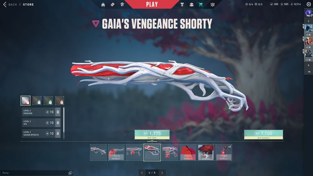 Valorant Gaia's Vengeance skins ranked from worst to best