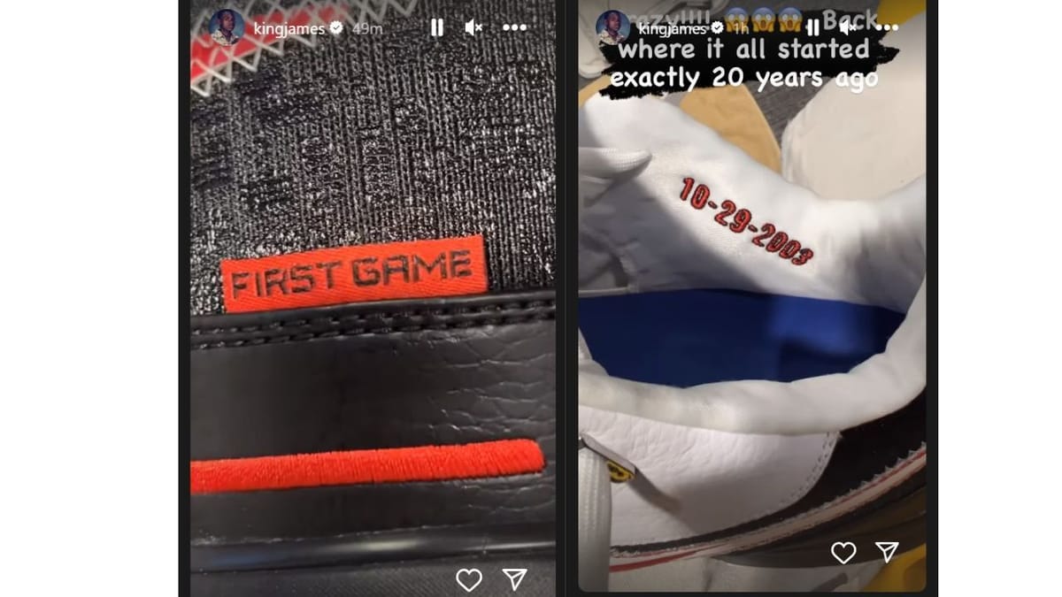 LeBron James gives sneak peek of first signature LeBron 1 worn in his ...