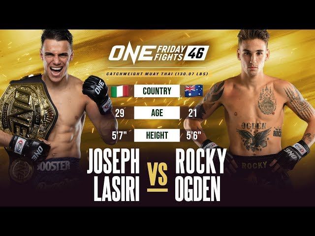 FREE FULL FIGHT: Joseph Lasiri, Rocky Ogden trade bombs in absolute Muay Thai classic