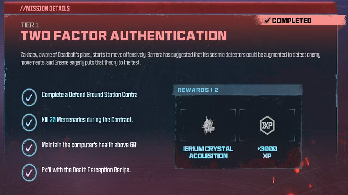 Modern Warfare 3 Zombies 'Two Factor Authentication' Act 3 Tier 1 ...