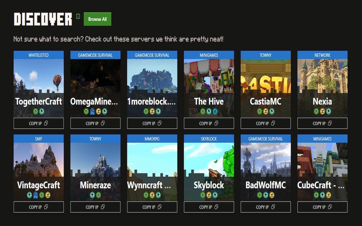 Official Minecraft Server List: Everything you need to know