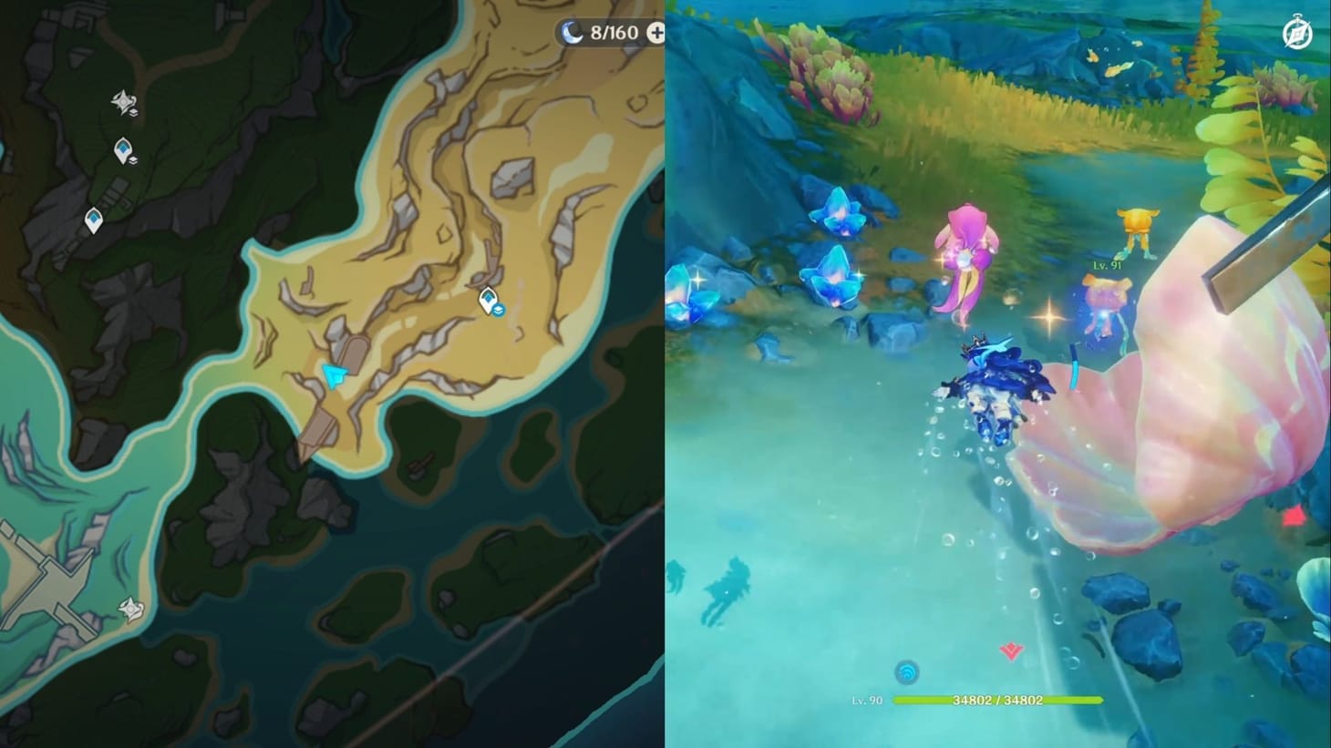 Genshin Impact Fontaine treasure map locations