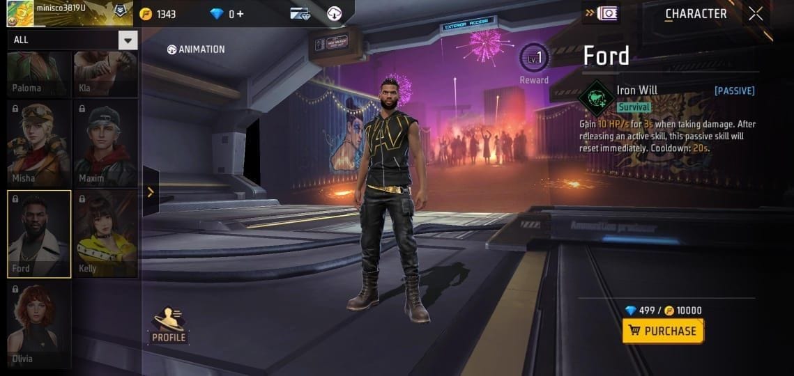Character: Free Fire MAX में Ford कैरेक्टर: ताकत, कीमत और खरीदने की ...