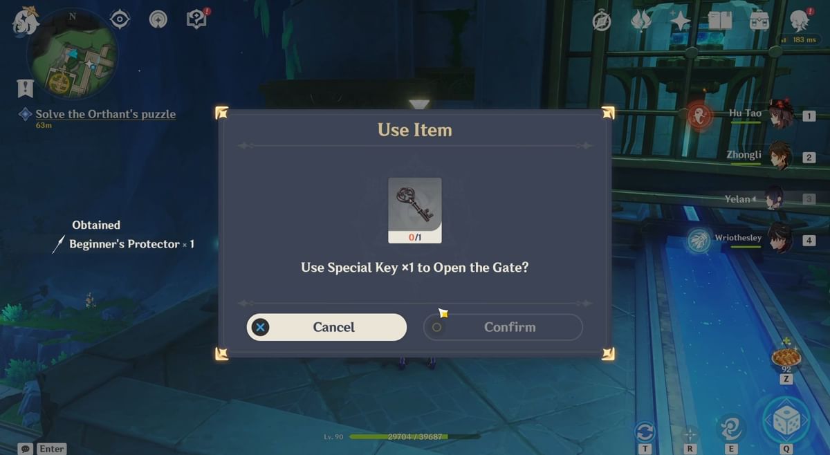 How to get Special Key for Orthant's puzzle in Genshin Impact