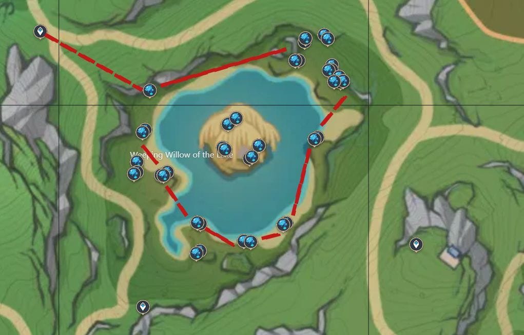 Best Lakelight Lily Farming routes in Genshin Impact