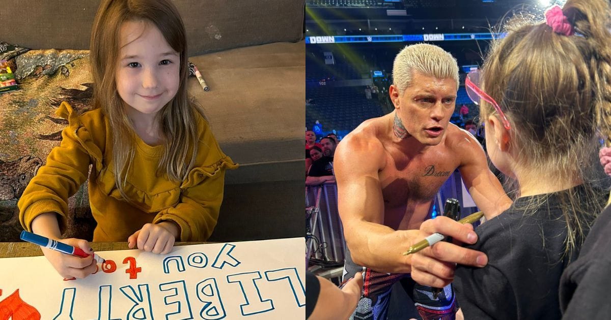 Cody Rhodes makes a young fan's day after security confiscates her ...