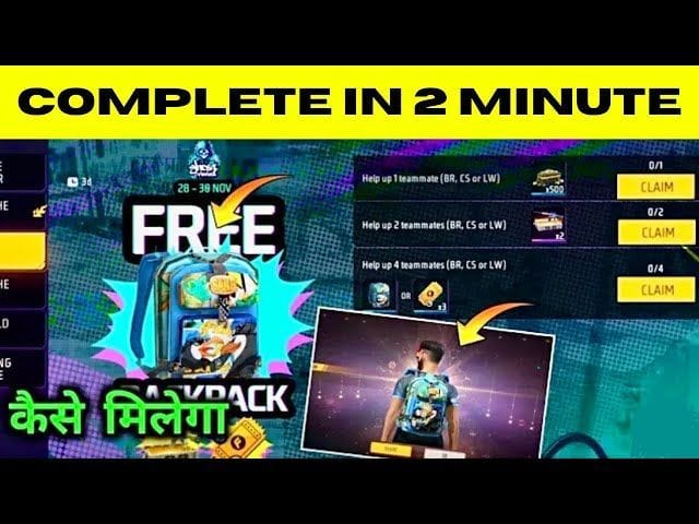 New Helping Hands event in Free Fire: Get Pop-Pow Backpack, Weapon Loot ...