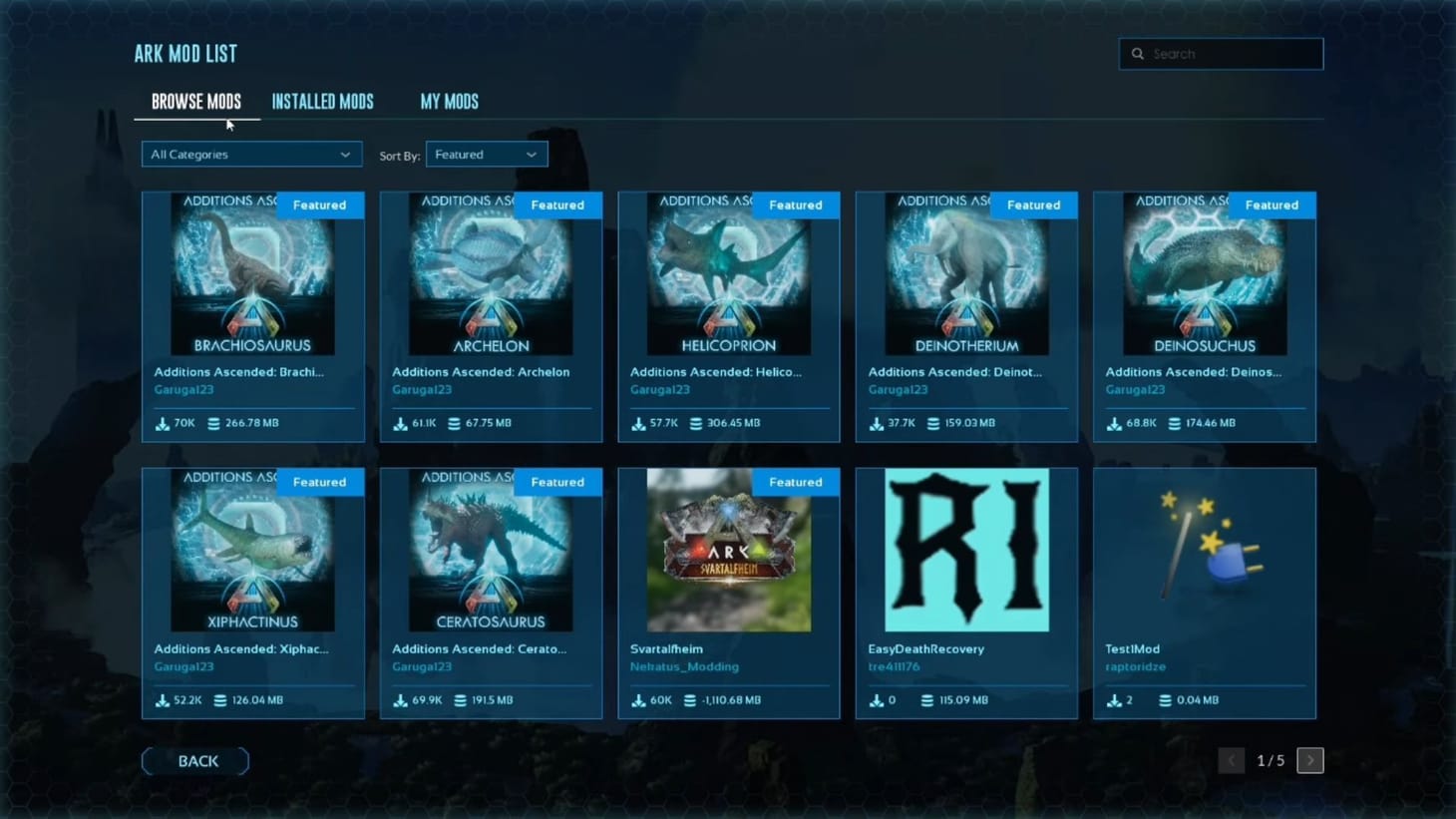 ARK Survival Ascended Cursed Mod browser: How to use, new mods, and more