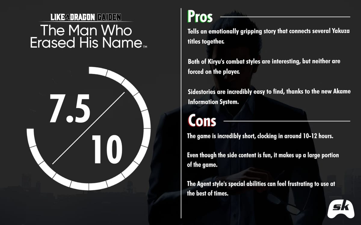 Like a Dragon Gaiden: The Man Who Erased His Name review: A short but ...