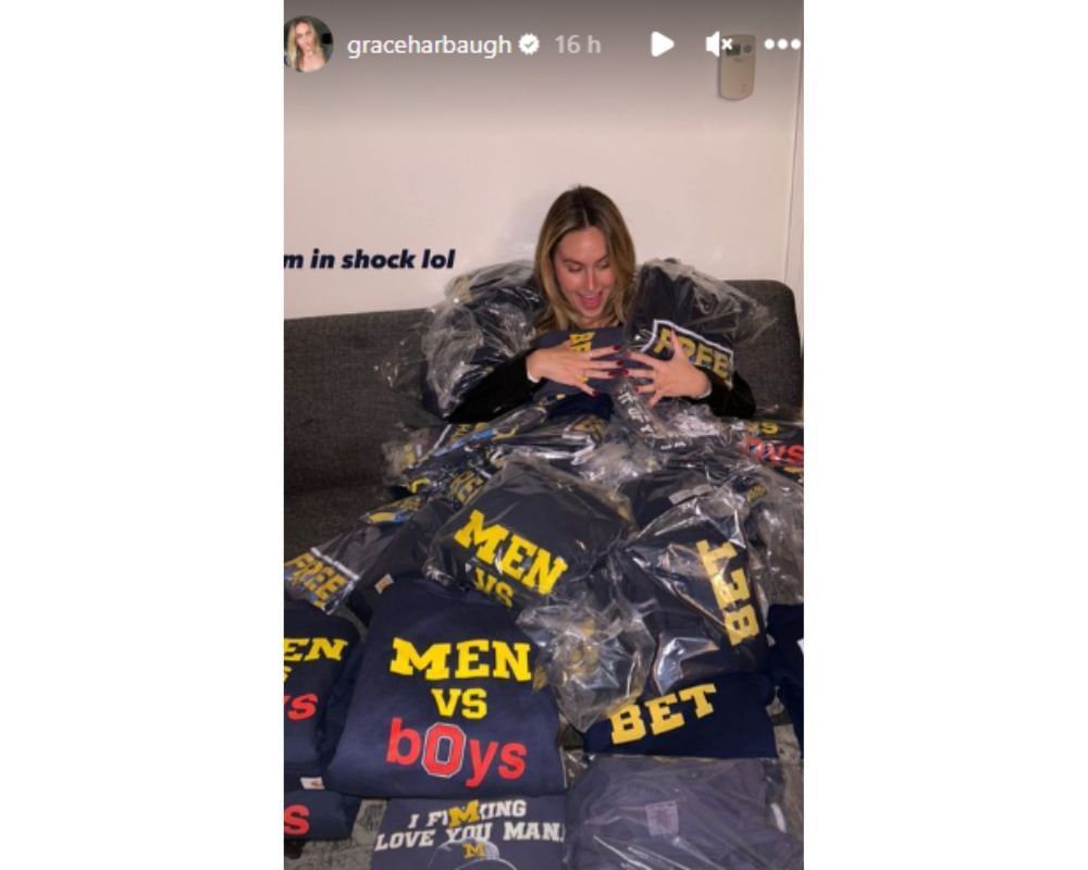 Michigan: Jim Harbaugh’s daughter Grace Harbaugh poses with heaps of ...