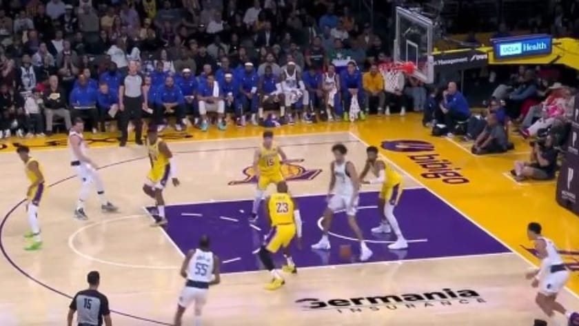 Watch: Luka Doncic's incredible nutmeg pass through the legs of LeBron James